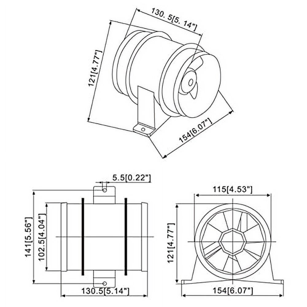 Inline Blower，Bilge Blower 12V 4A Marine Bilge Blower Air Blower Boat ...