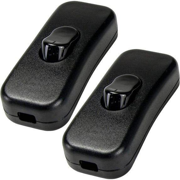 Inline Cord Switch 2-Pack. On-Off Control Lamp Rocker Switch for Lamp ...