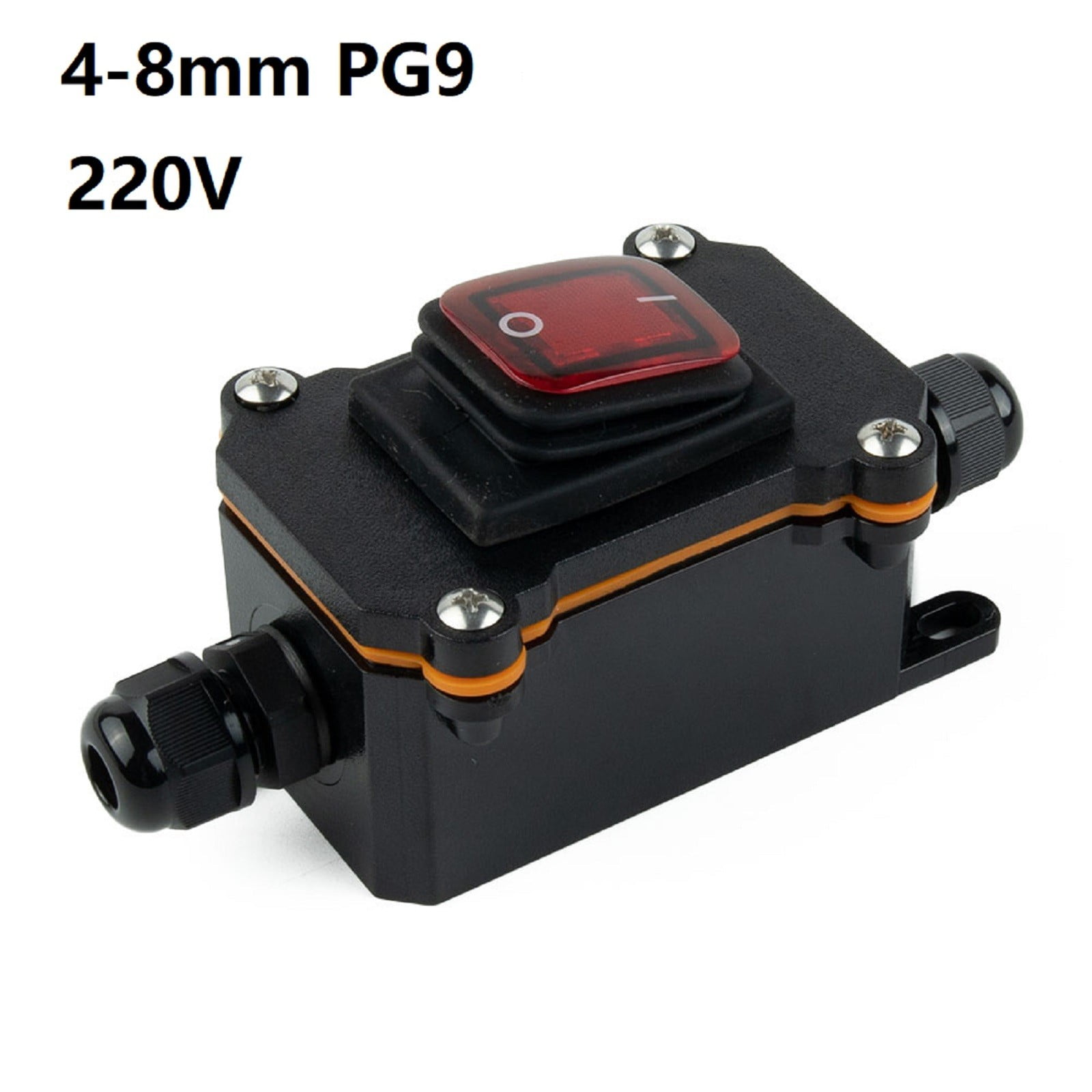 Inline Cord Switch 25A Ip65 Waterproof On-Off Switch with Red Light ...