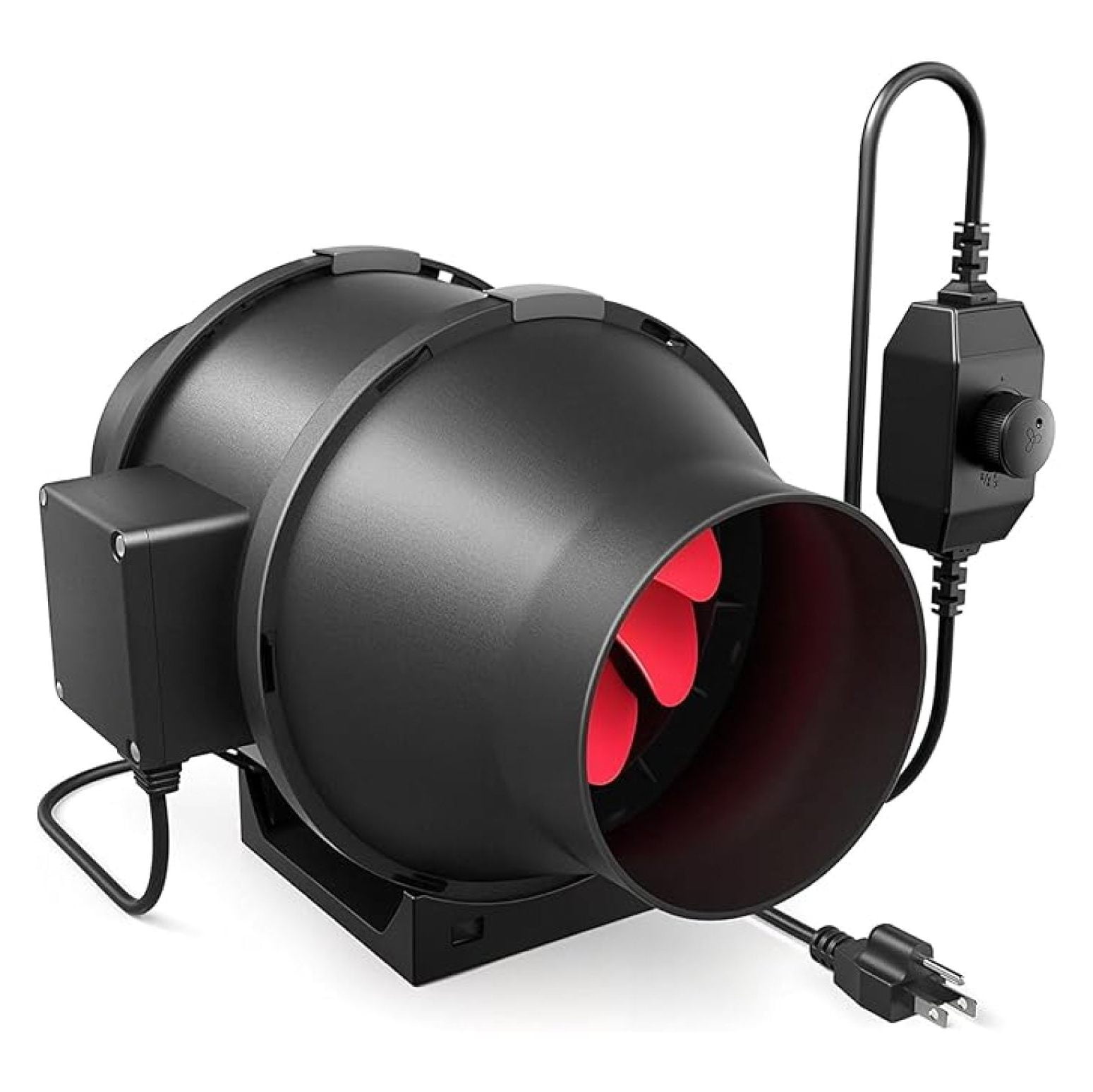 Inline Duct Fan 4 Inch 200 CFM with Variable Speed Controller, Exhaust ...