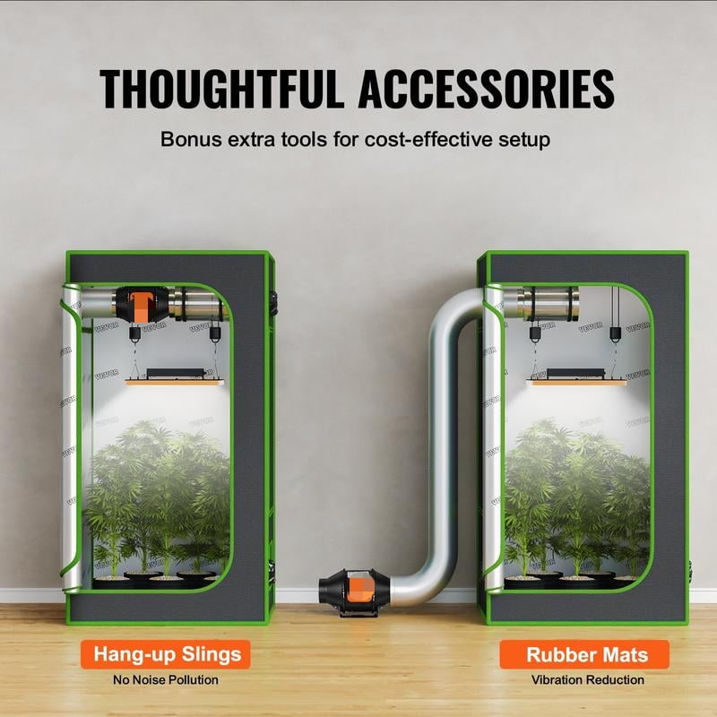 Inline Duct Fan, 4-Inch 205 CFM Quiet EC-motor Ventilation Exhaust Fan ...