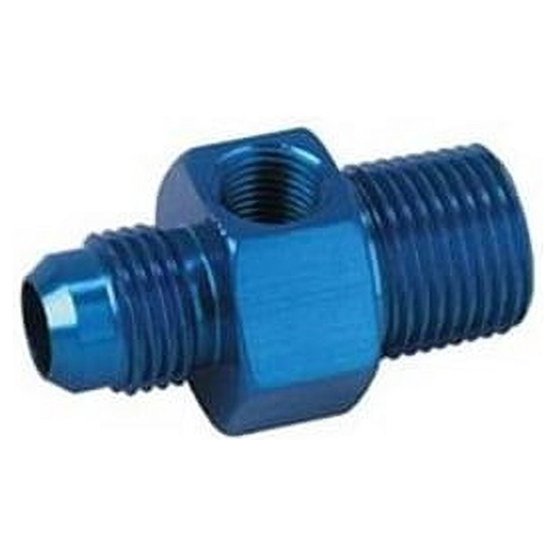 Inline Fuel Pressure Adaptor, AN8 to 3/8 Inch NPT with 1/8 In NPT Port ...