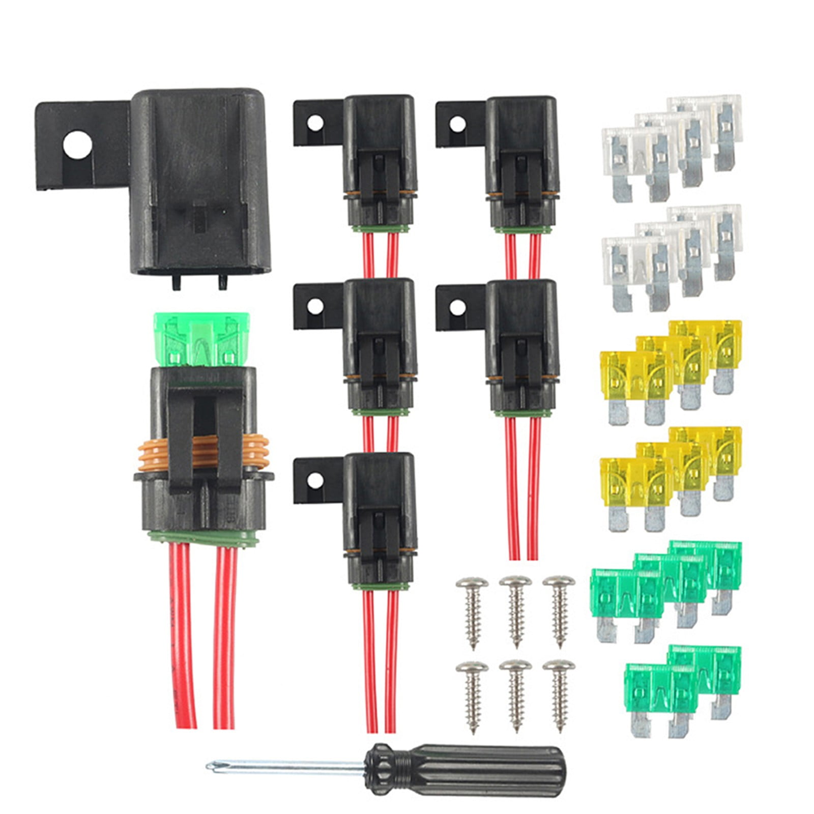 Inline Fuse Holder 12V 12 Awg Waterproof Atc Holder With 20 Amp 30 Amp ...