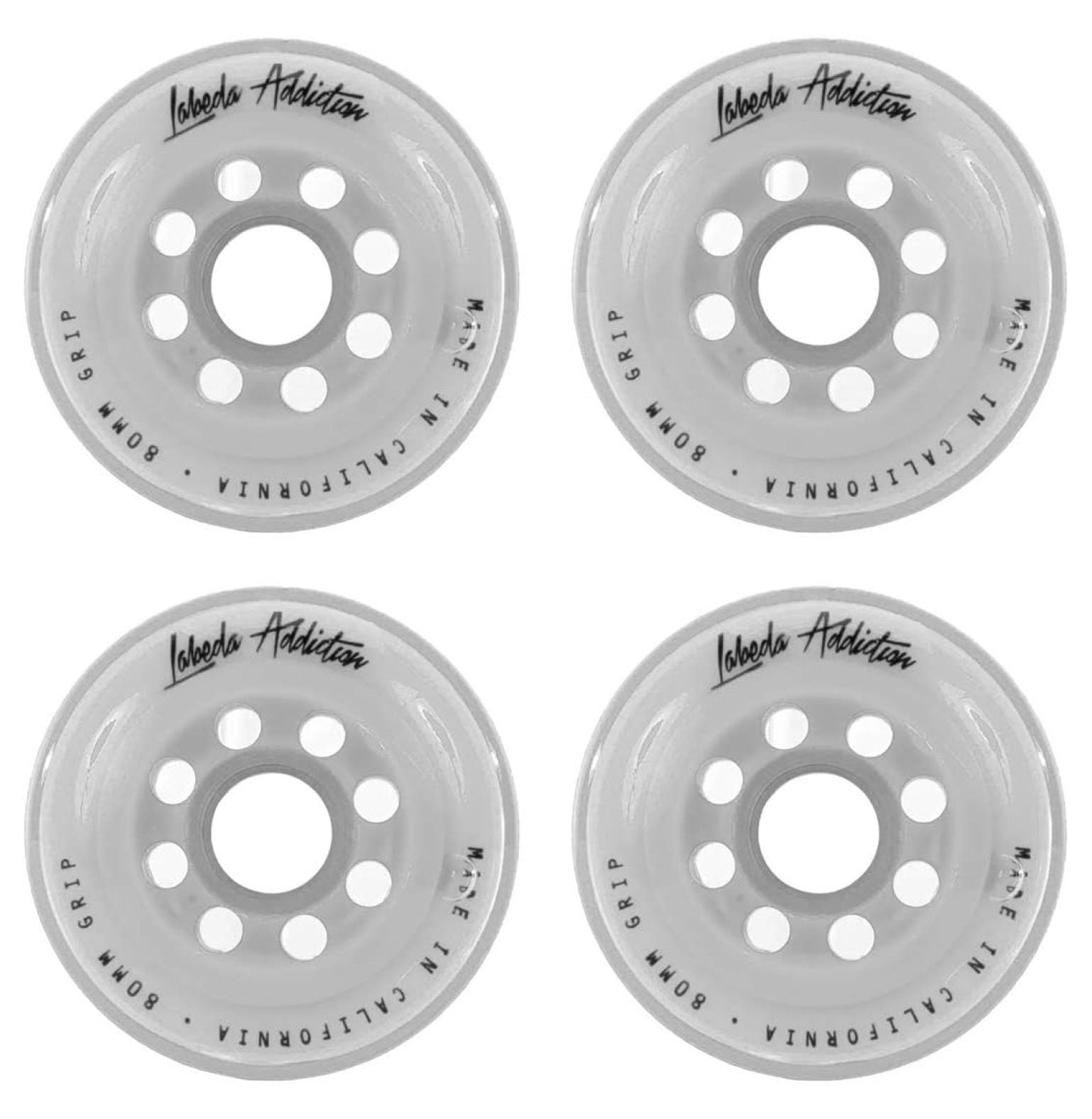Inline Hockey Skate Wheels Addiction White 76mm Set of 4 - Walmart.com