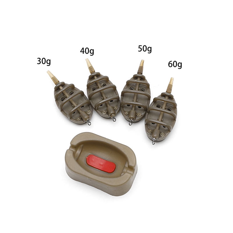 Inline Method Carp Fishing Feeder 4 Feeders 15/20/25/35g 30/40/50/60g ...