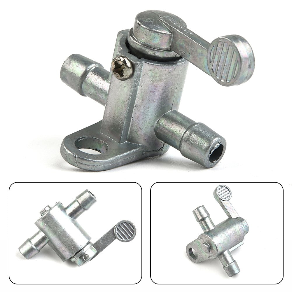 Inline Motorbike Fuel Tank Tap On/Off Petcock Switch Silver for Dirt ...