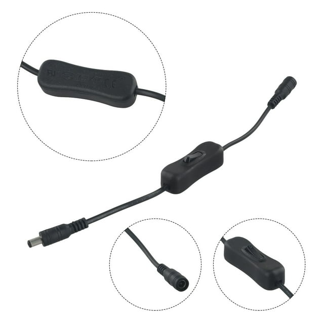 Inline On/Off Rocker Switch Cable DC 5.5x2.1mm for LED - Walmart.com