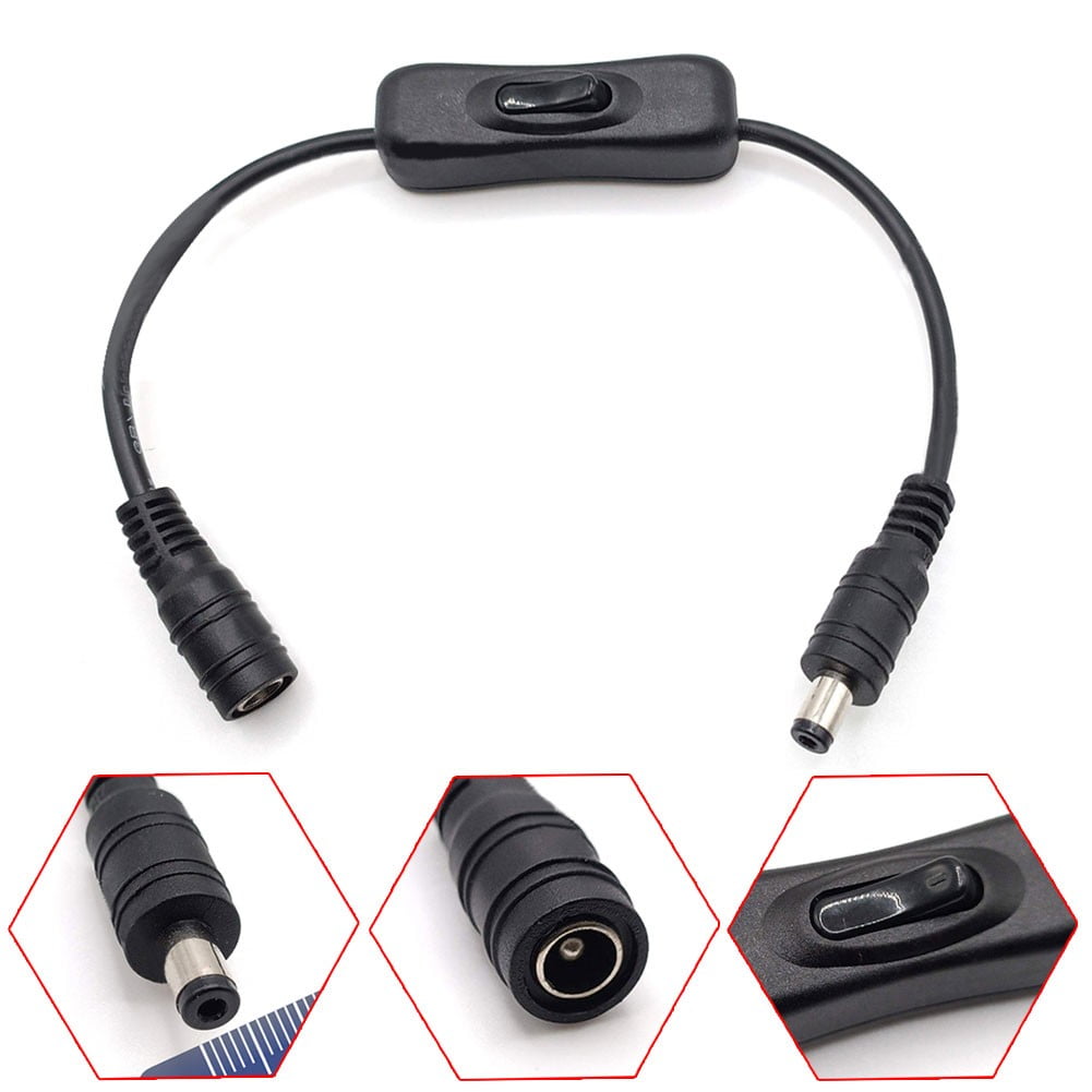 Inline On/Off Rocker Switch Cable DC Jack 5.5x2.1mm for LED - Walmart.com