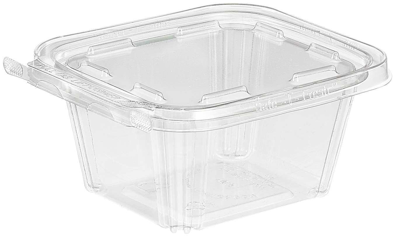 Inline Plastics Safe-T-Fresh Clear Hinged Container 5, 4.9x5.75 x 2.63 ...