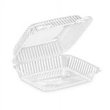 Inline Plastics VPP747A Valu Pack Clear Hinged Container 8.4 Inch x 7.9 ...