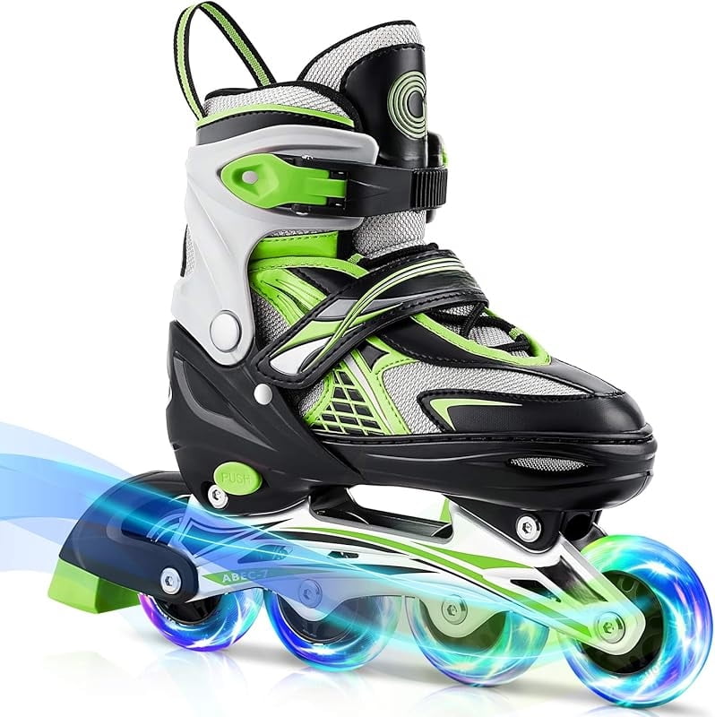 Inline Skates for Girls Boys Kids, Adjustable Skates Outdoor Blades ...