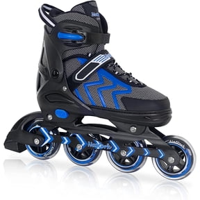 SubSun Boys & Girls Adjustable Rollerblades with Light Wheels, Blue ...