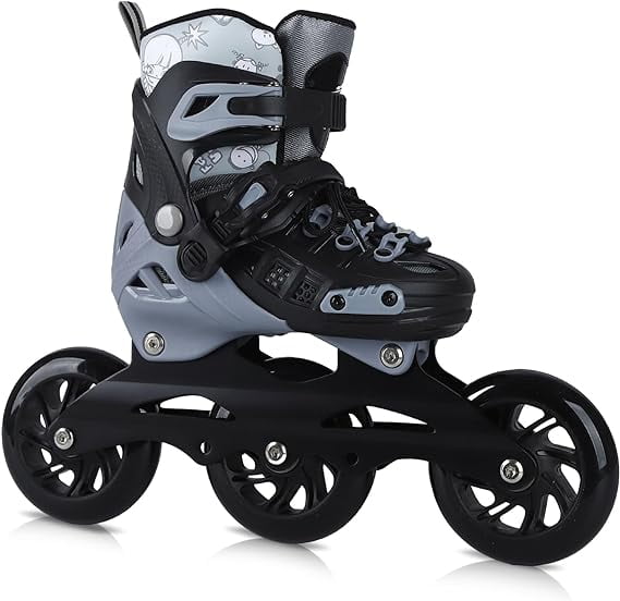 Inline Speed Skates for Kids, 3 Wheels 100mm | 4 Sizes Adjustable ...