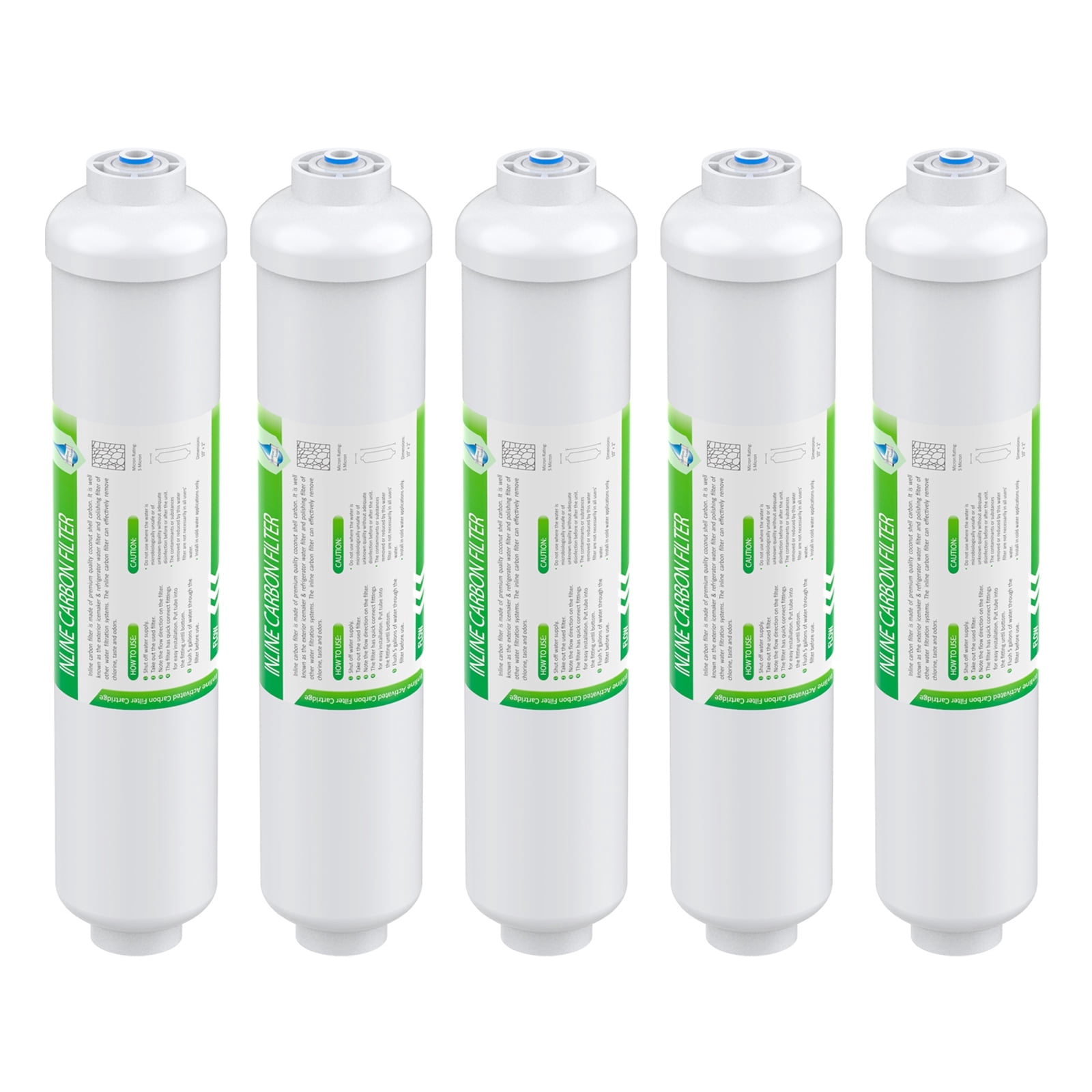 Inline Water Filter, Membrane Solutions 1/4" Quick-Connect Replacement ...