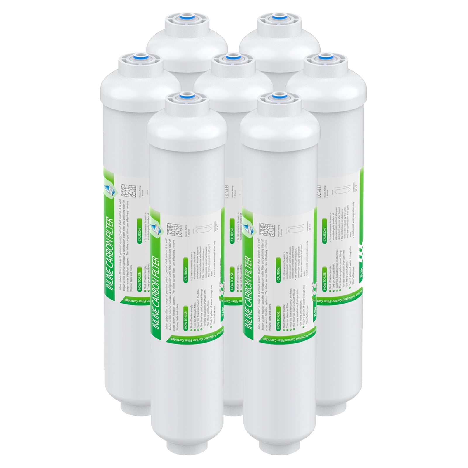 Inline Water Filter, Membrane Solutions 1/4" Quick-Connect Replacement ...
