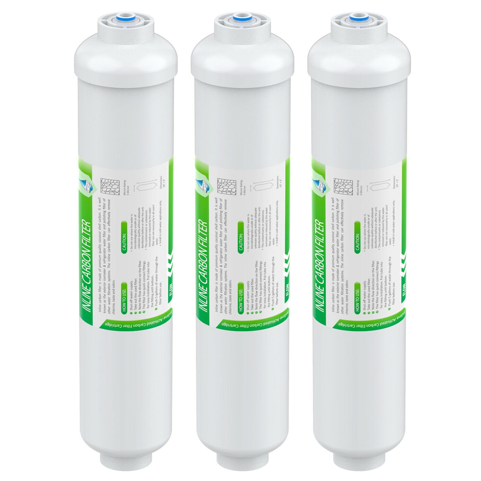 Membrane Solutions Inline Water Filter, 10" X 2", Quick-Connect, for ...
