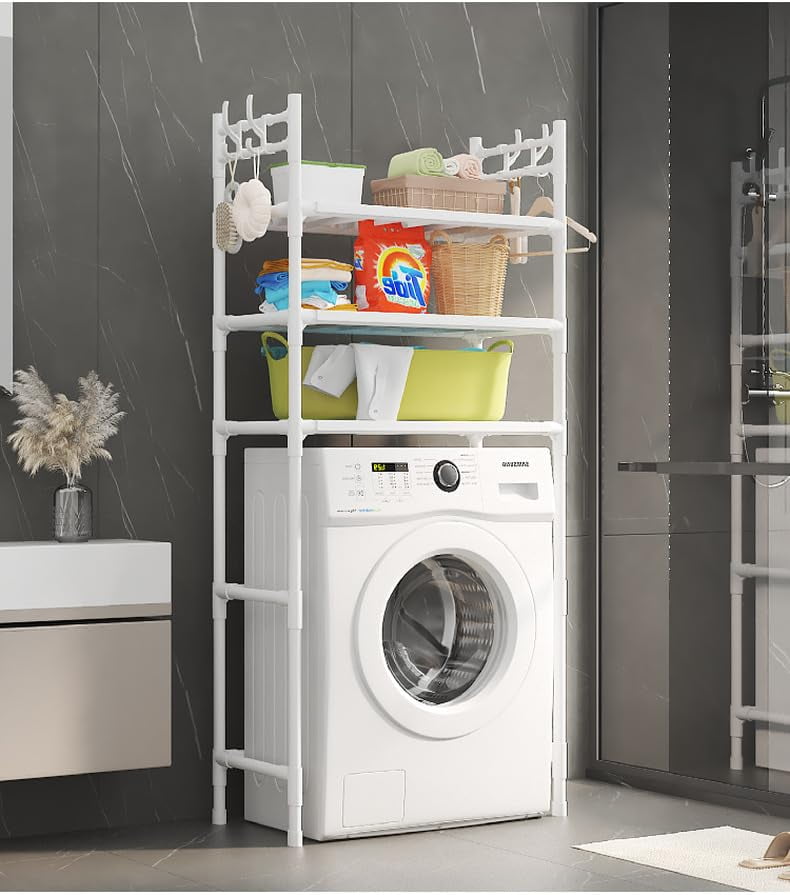 Inllex 3 Tier Washing Machine Rack Expandable Space Saver Washer Stand ...