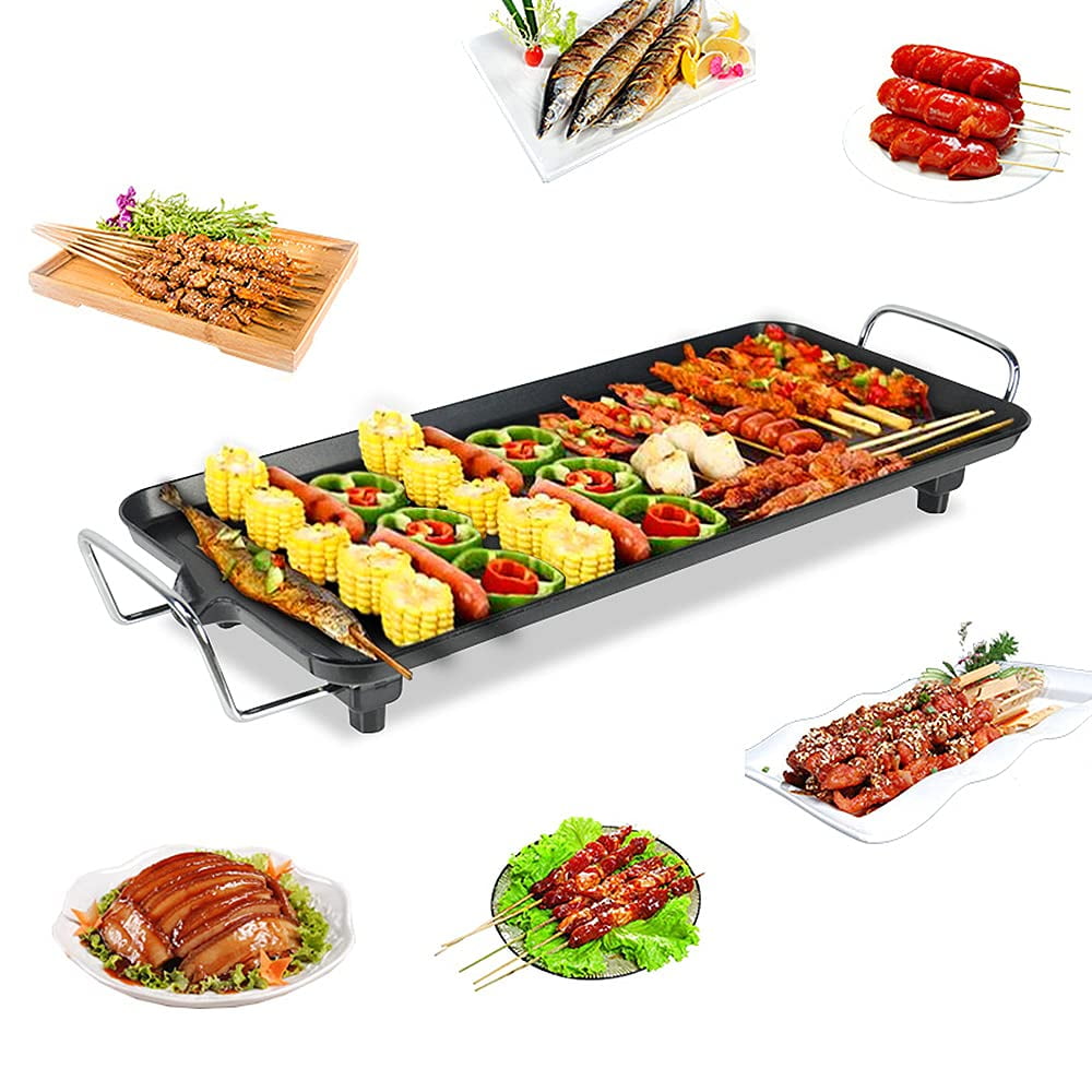 Inllex Electric Griddle Plate Portable Smokeless BBQ Barbecue Electric ...