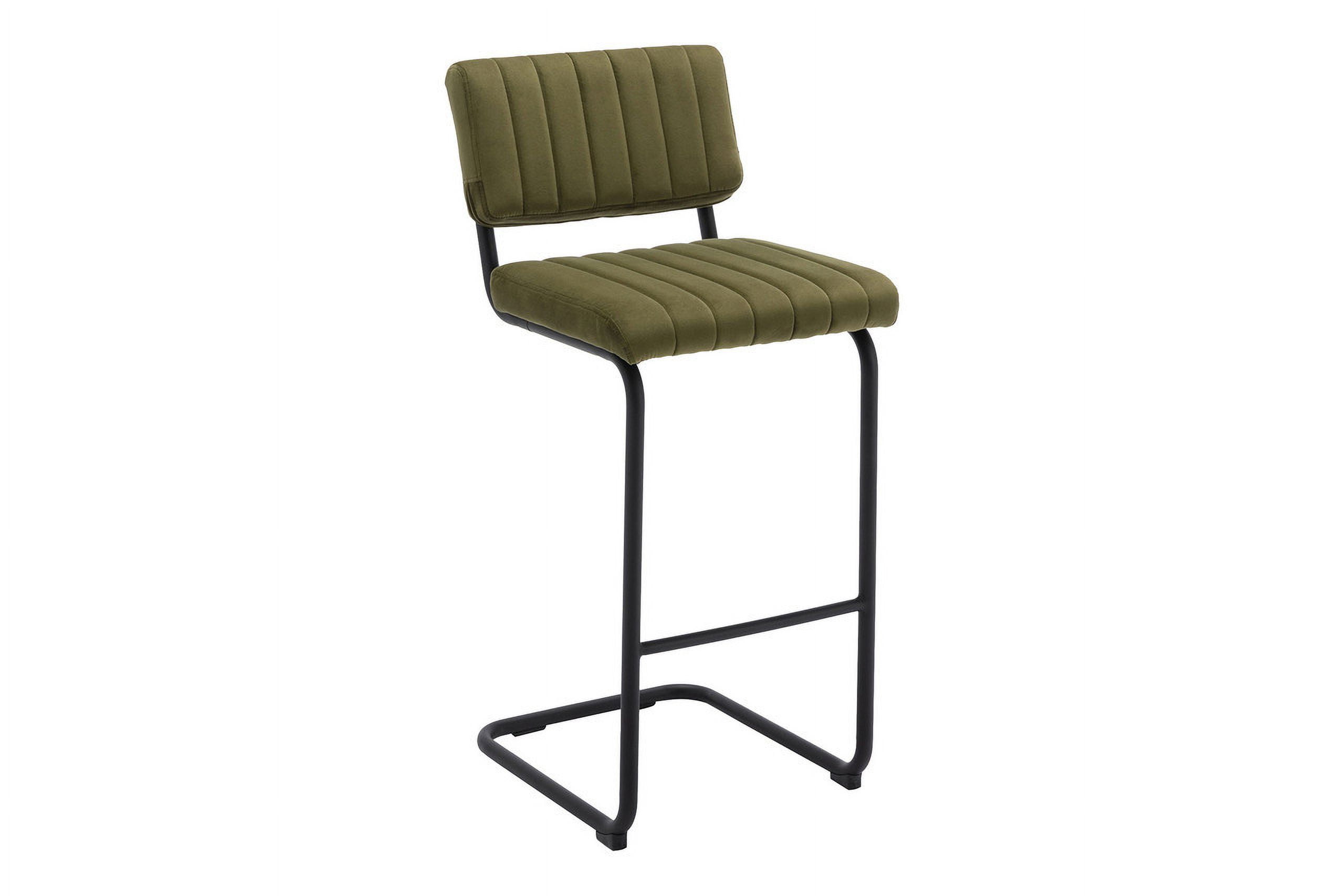 Inmod Mid-Century Modern Amelia Velvet Bar/Counter Stool, Set of 2, 30 ...