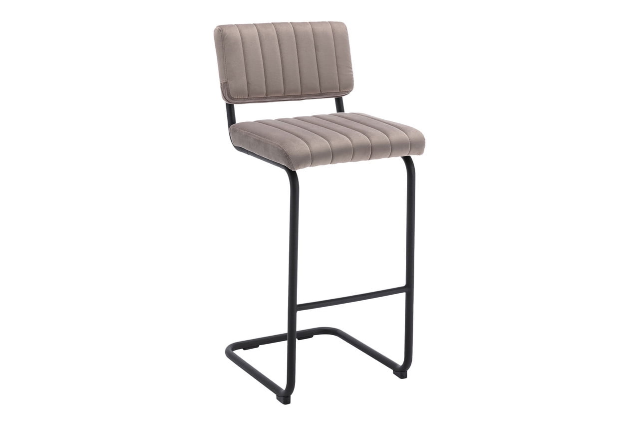 Inmod Mid-Century Modern Amelia Velvet Bar/Counter Stool, Set of 2, 30 in. / Platinum - Walmart.com