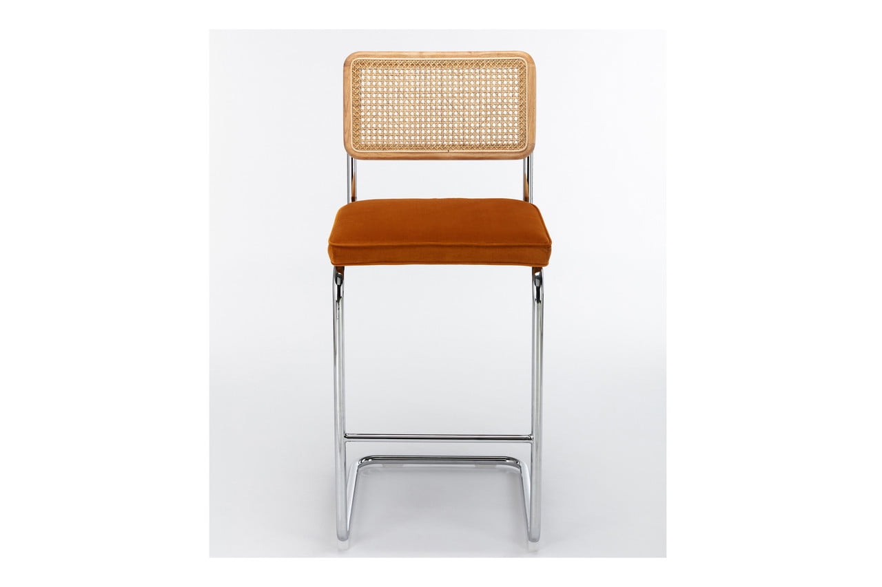 Inmod Mid-Century Modern Hadley Velvet Bar/Counter Stool, Set of 2, 30 ...