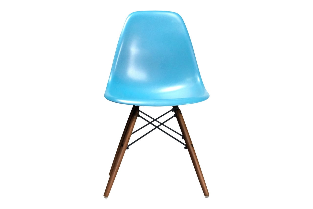 Inmod Molded Plastic Side Chair with Wood Legs (Set of 2) - Walmart.com
