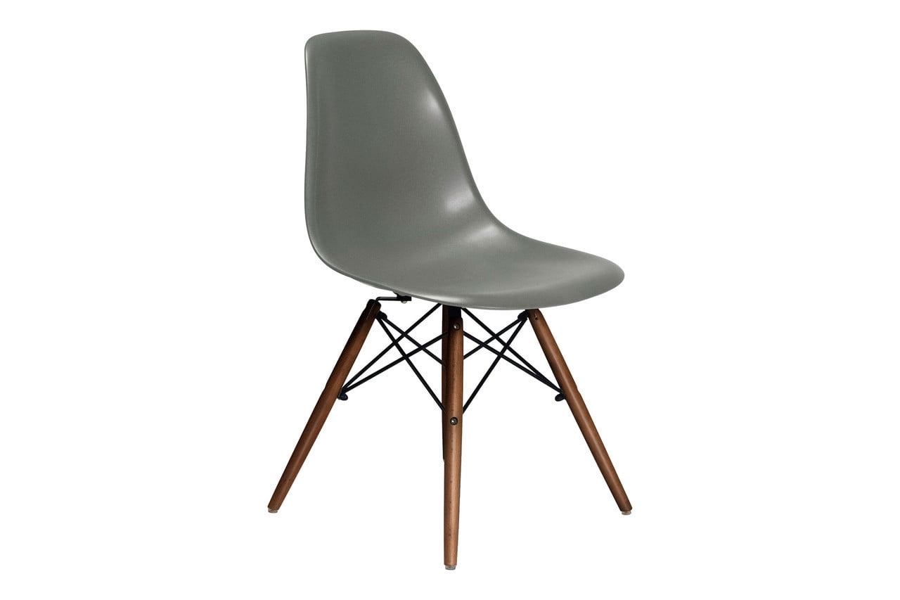 Inmod Molded Plastic Side Chair with Wood Legs (Set of 2) - Walmart.com