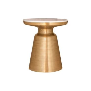 SAFAVIEH Bethany Square Modern Glam End Table, White Marble/Chrome - Walmart.com