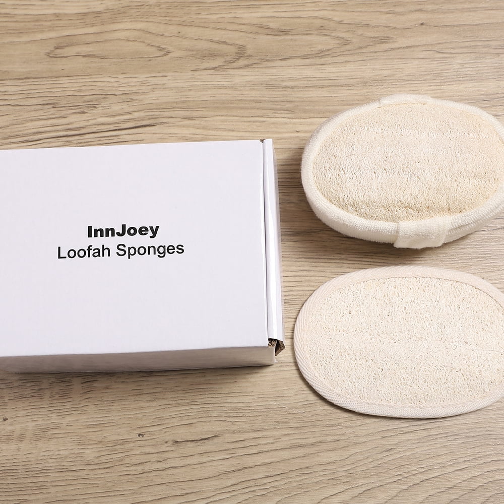 InnJoey Loofah Sponges Exfoliating, Made with Natural Egyptian Shower ...