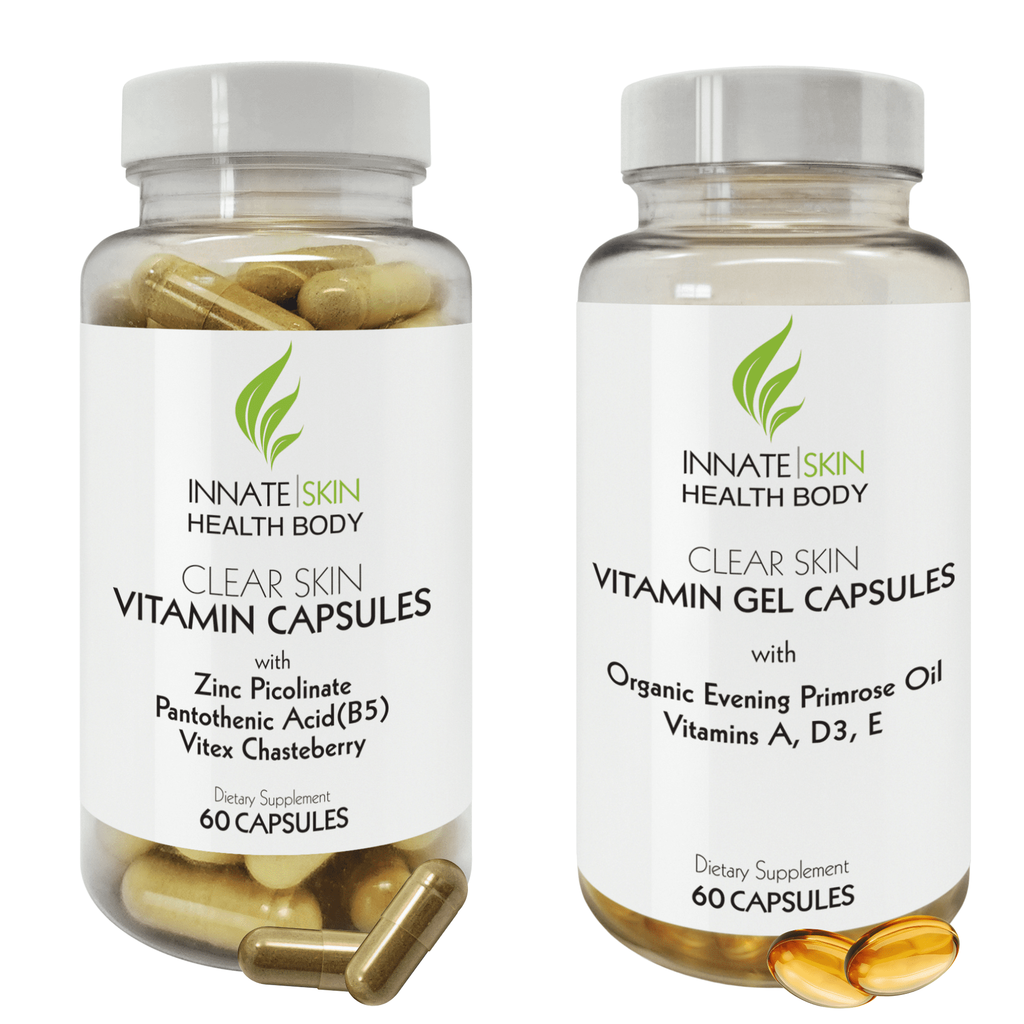 Innate Acne Complexion Pills - Skin Supplements with Vitamins E, A, B5 ...