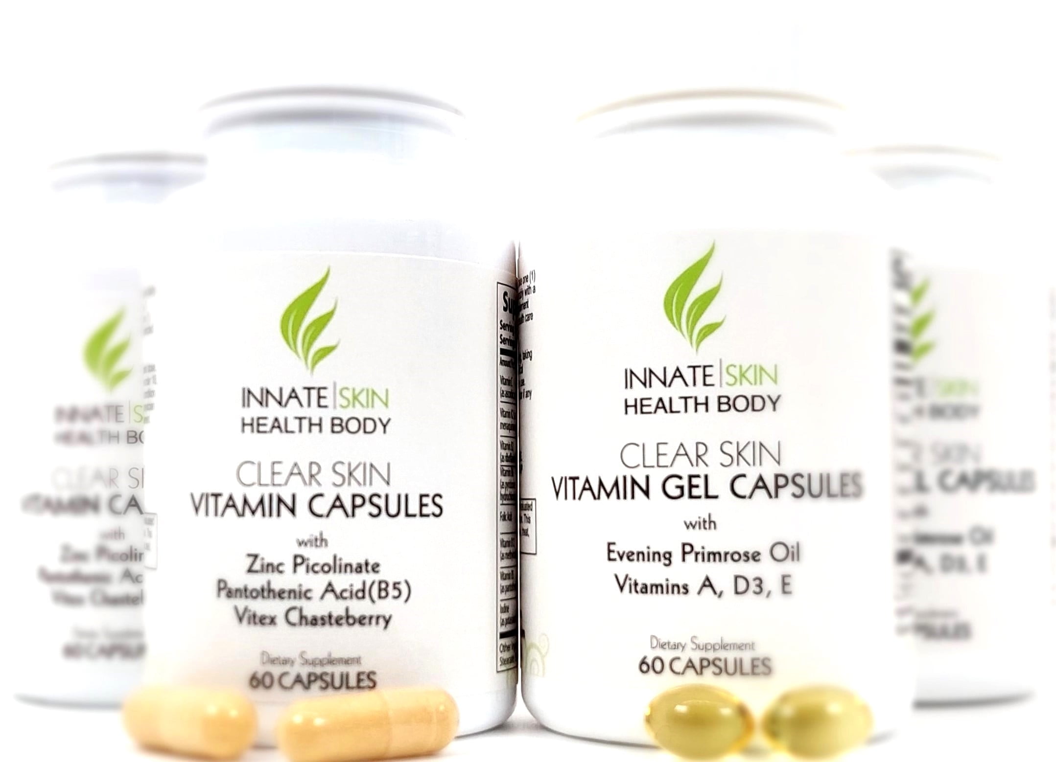 Innate Skin Clear Skin Acne Treatment, Vitamin Supplement with Zinc ...