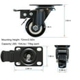 Innens 2 inch Caster Wheels Swivel Heavy Duty Rubber Plate Casters ...