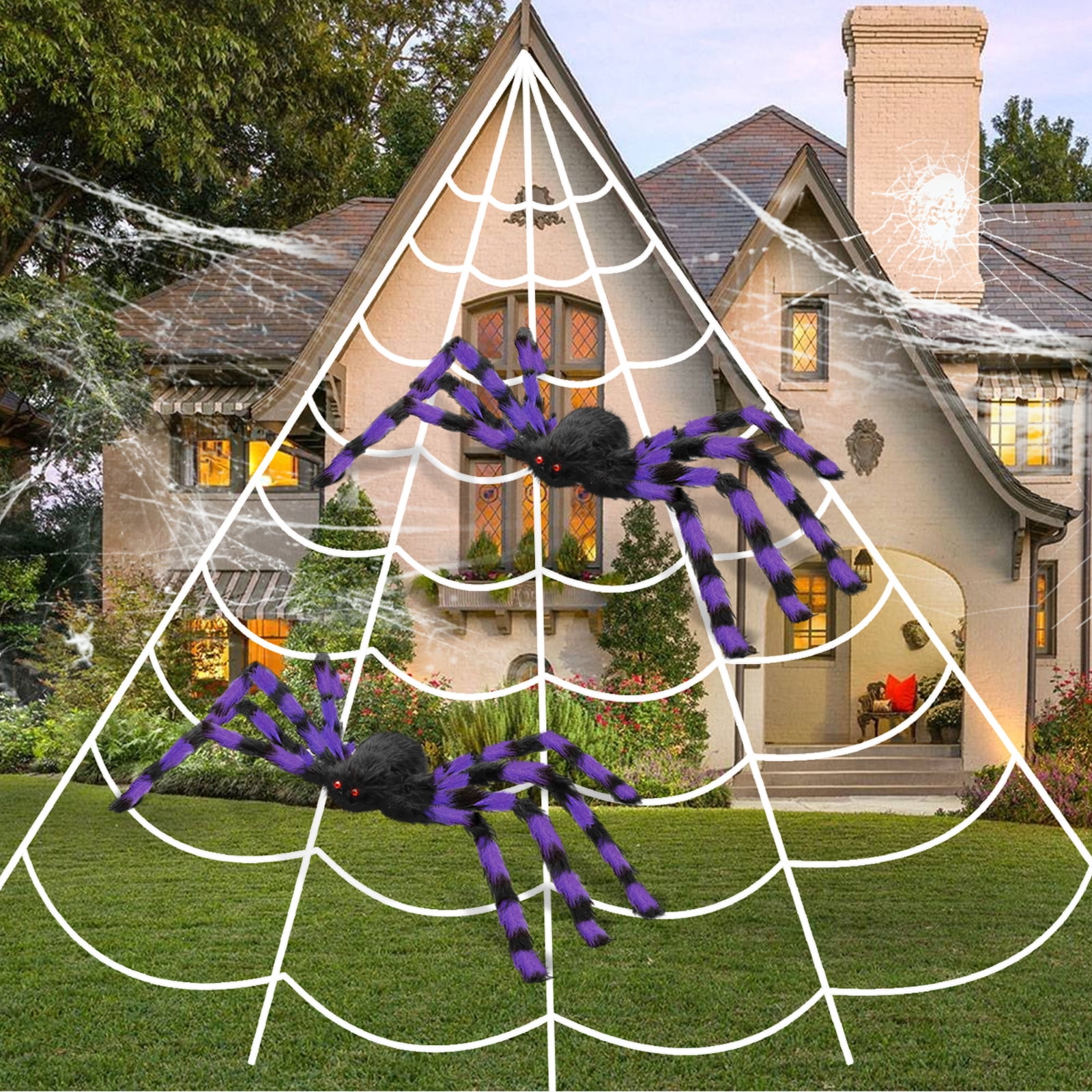 Fake Spider Webs Mega Yard Spider Web - 23x18 Foot Giant Halloween ...