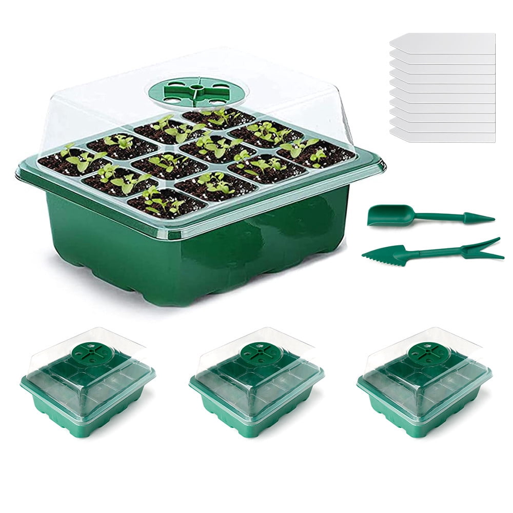 Innens 3 Pack Seed Starter Trays Plant Tray Kit for Seedlings with ...