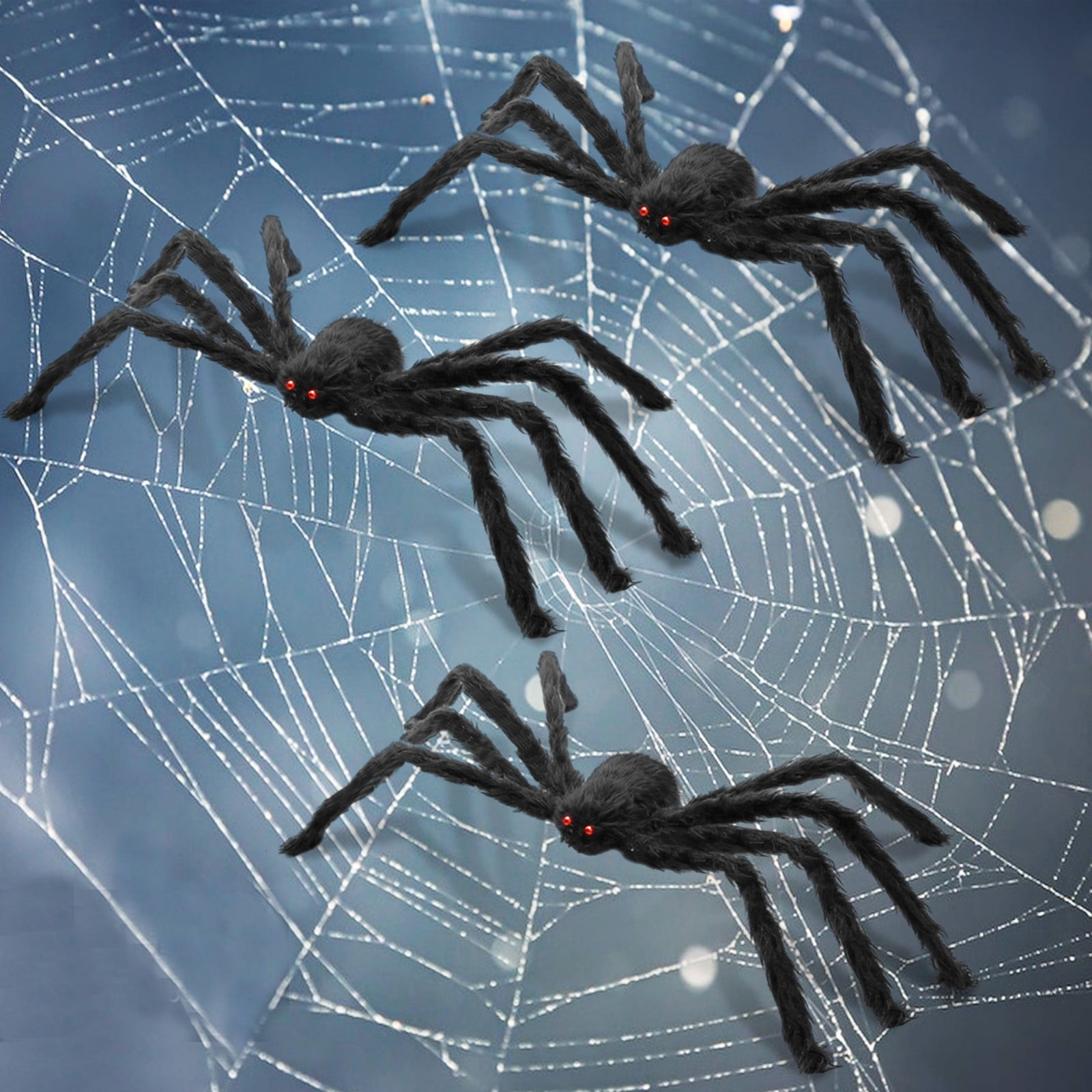 Innens 35.4" Halloween Giant Spider Decorations Fake Spiders Scary ...