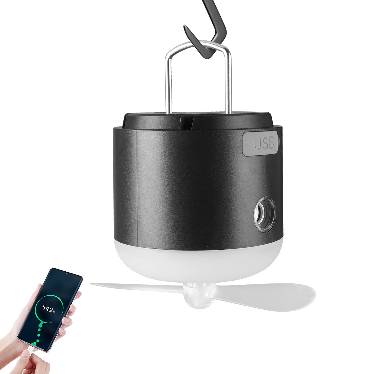 Innens Camping Fan Portable Hanging USB Fan with Multiple Functions for ...
