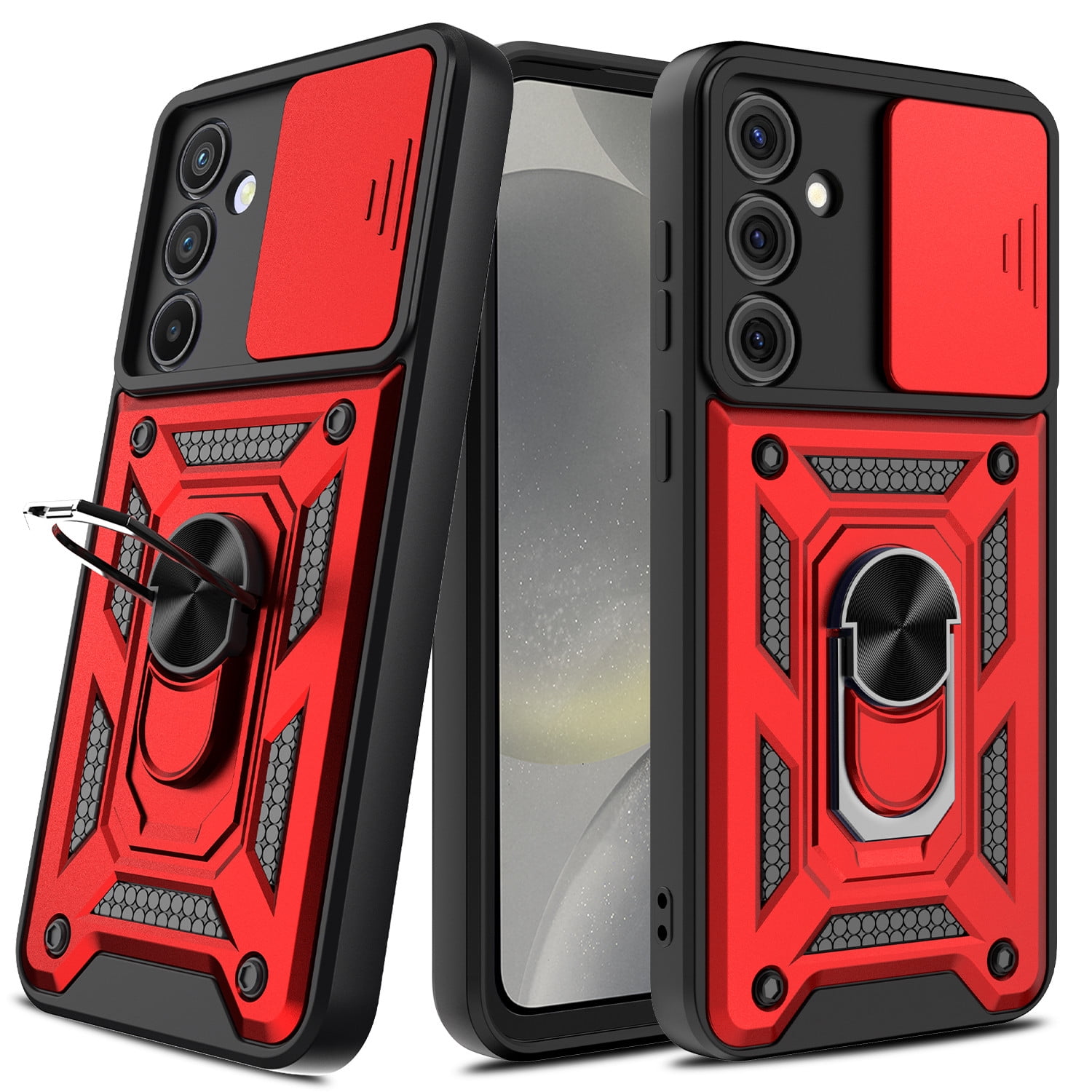 Innens Case with Screen and Lens Protector with Ring Stand and Slide ...