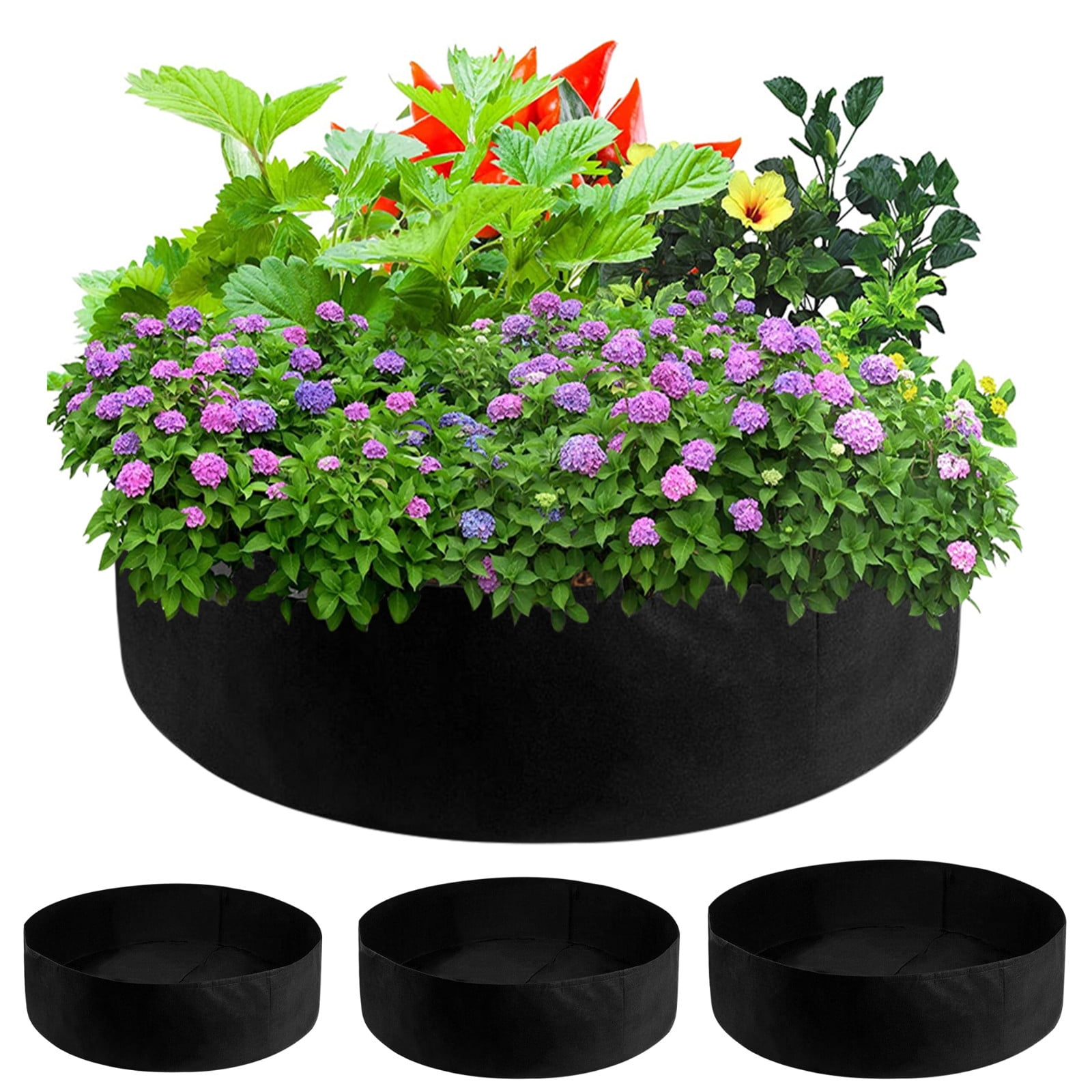 Innens 2 Pack 30 Gallon Plant Grow Bag Fabric Durable Breathe Plant ...