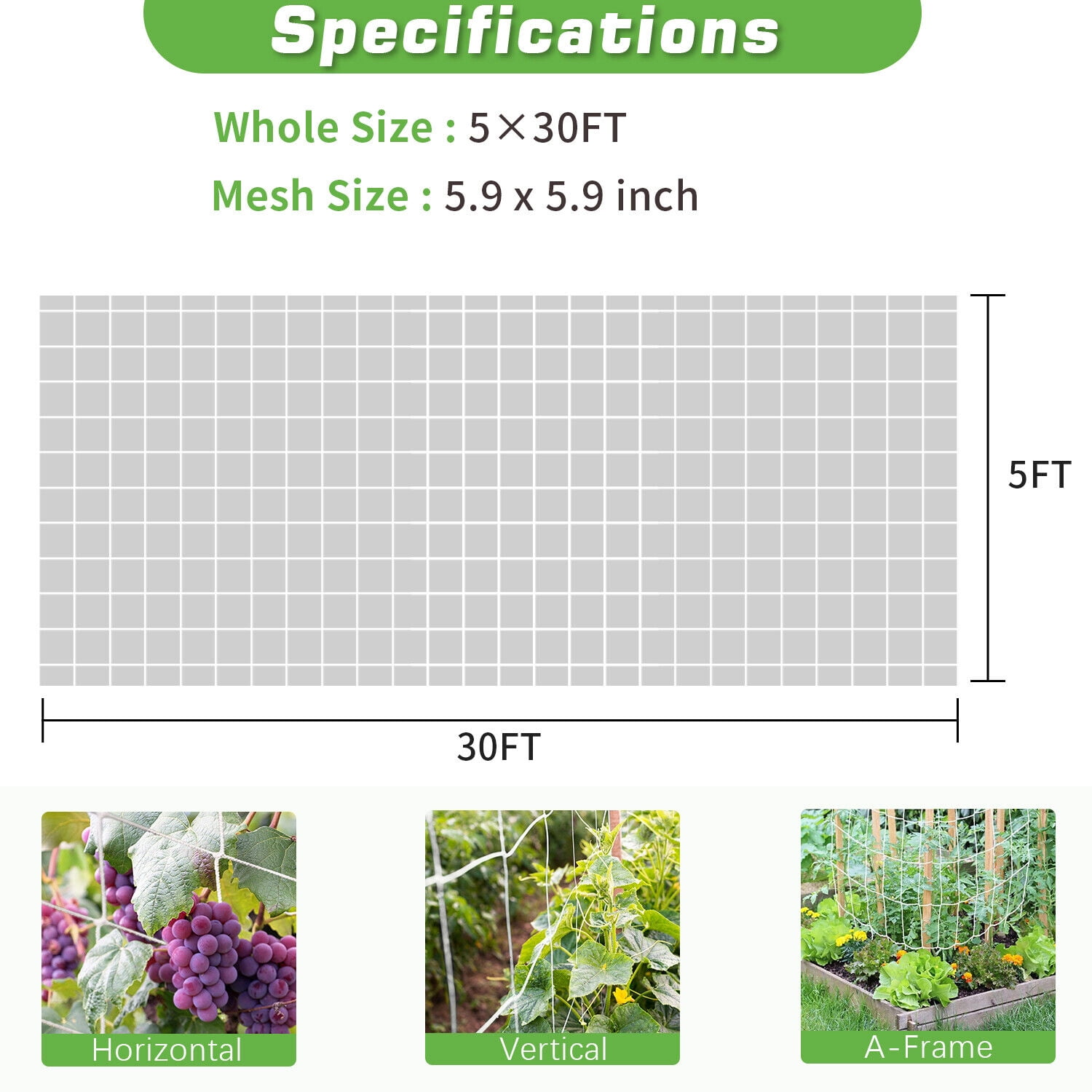 Innens Garden Plant Climbing Net Trellises Netting Durable Polyester ...