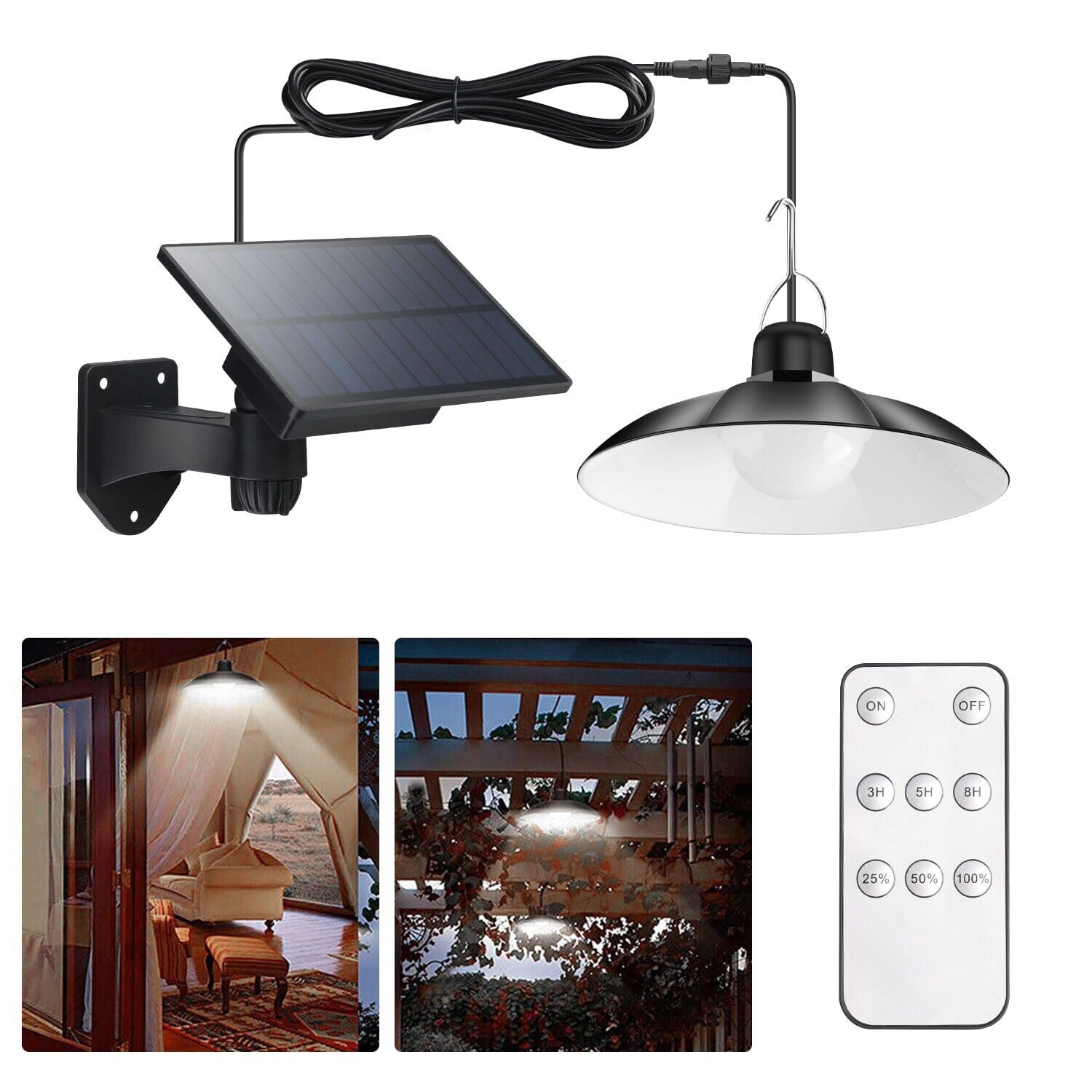 Innens LED Solar Pendant Lights Solar Lighting Outdoor Hanging Shed ...