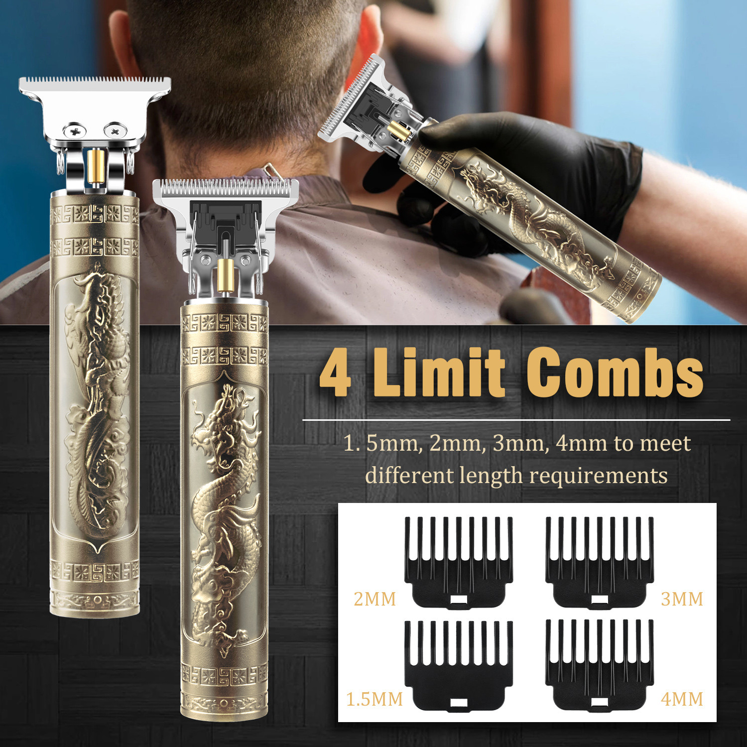 Innens Professional Hair Clippers Trimmer for Men Cordless Rechargeable ...
