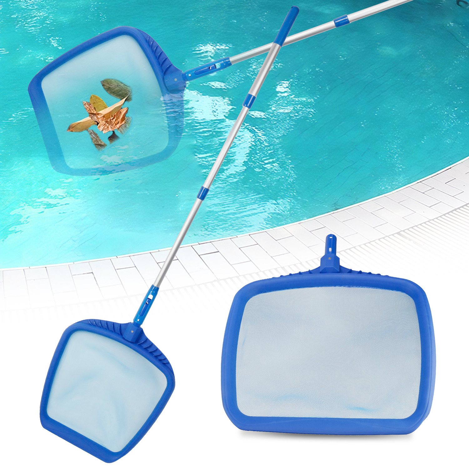 Innens Professional Swimming Pool Leaf Skimmer Net with Ultra Fine Mesh ...