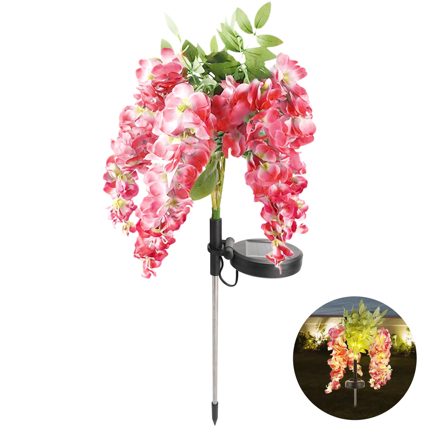 Innens Solar Flower Lights Wisteria Flowers Waterproof Garden Stake ...