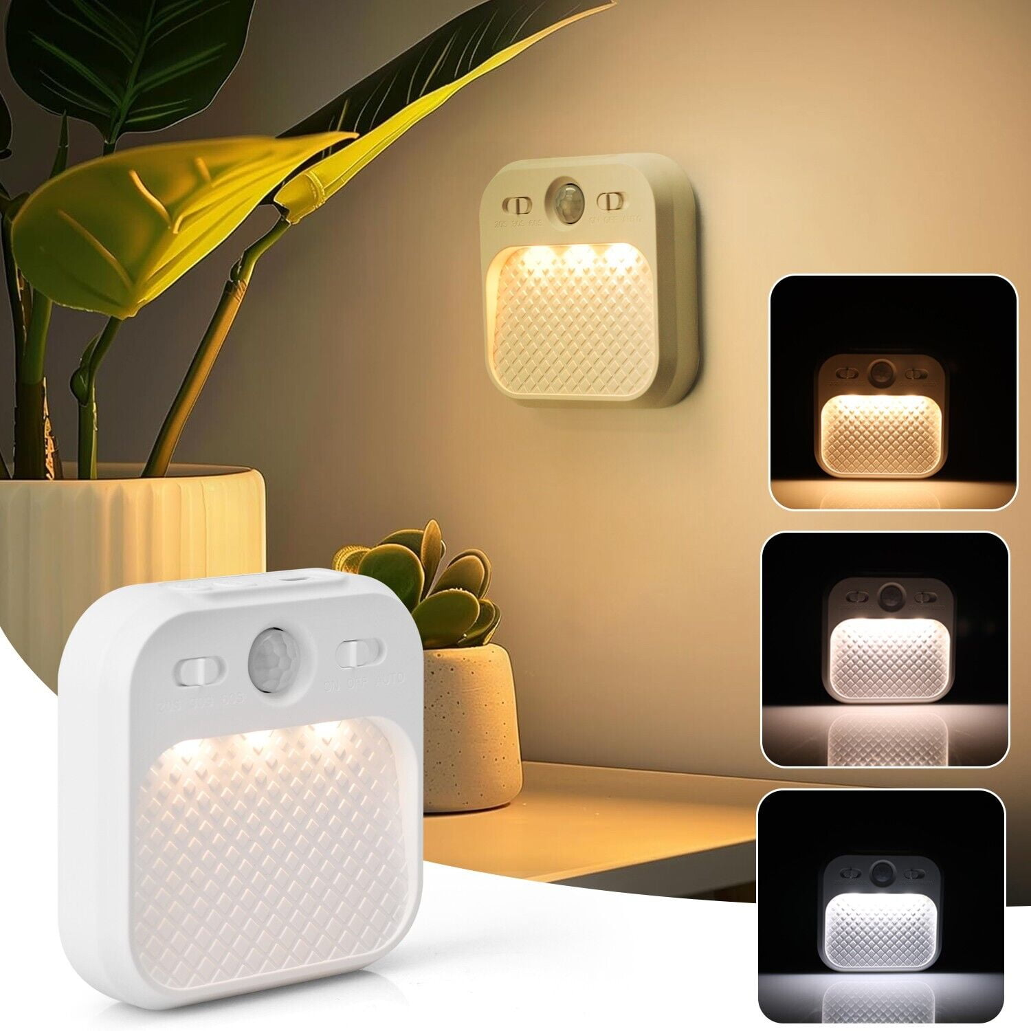 Innens Square Night Light Smart Closet Closet Aisle Stairs Dimming Auto ...