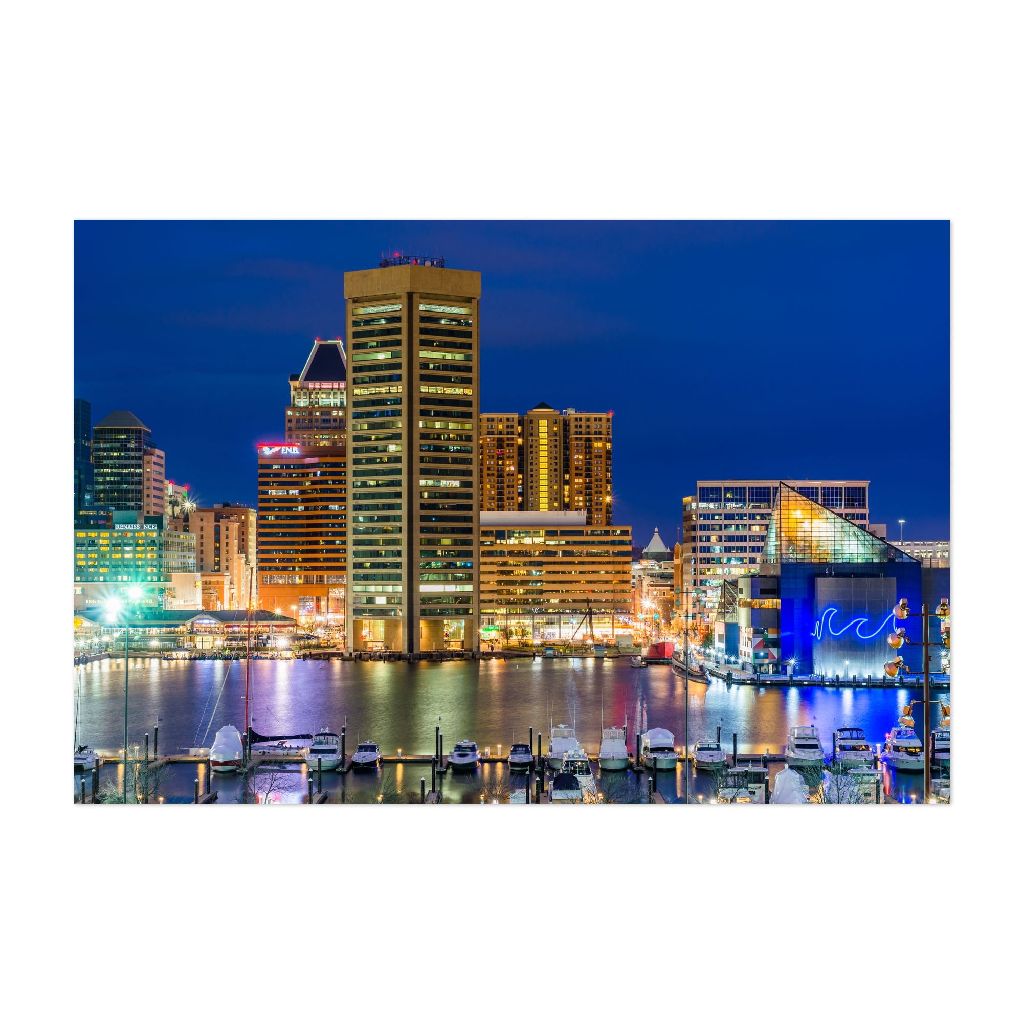 Inner Harbor Skyline 02 - Baltimore Maryland Photography Unframed Wall ...