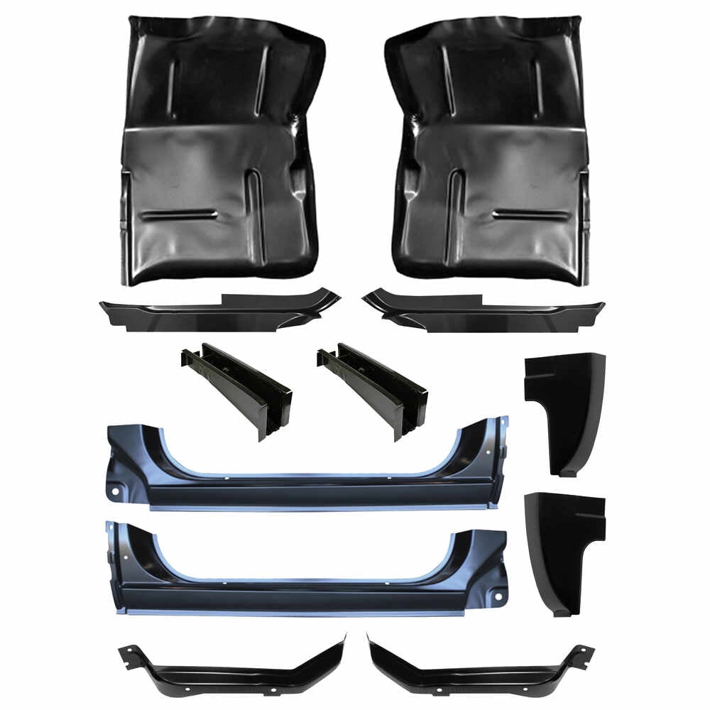 Inner & Outer Rocker Panel Cab Corner Floor Pan Brace & Support Kit ...