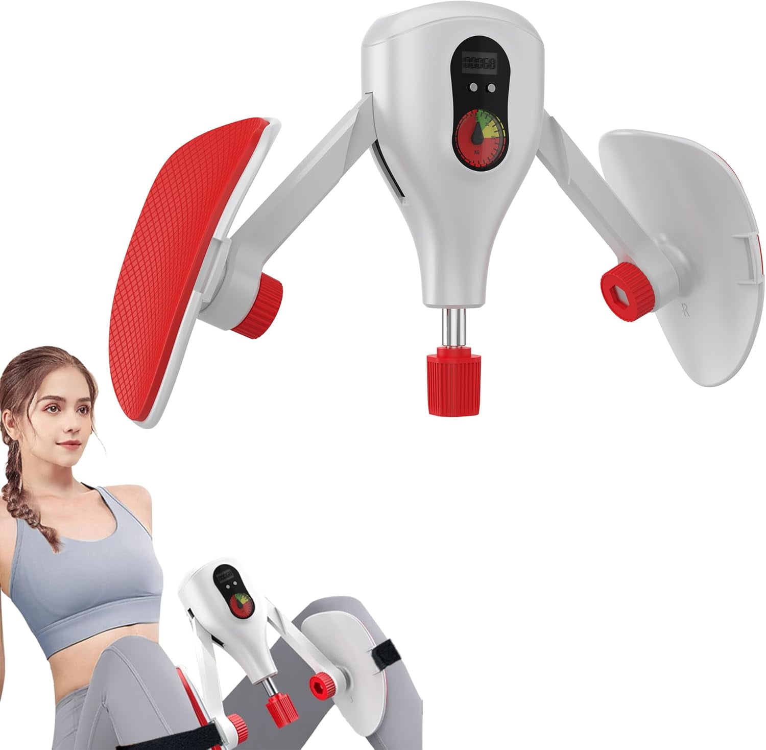 Inner Thigh Master Thigh Exerciser for Women Men 0-77LBS Adjustable ...