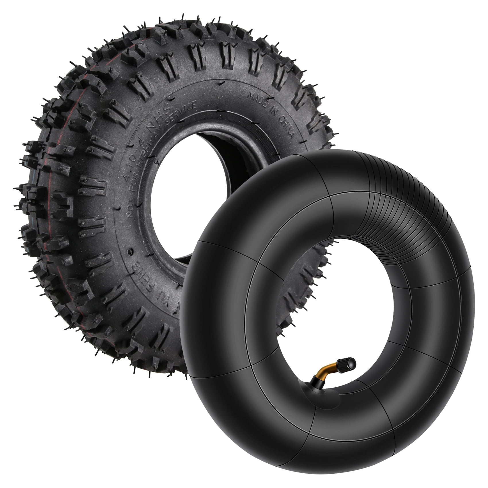 Inner Tube 4.10/3.50-4, Outer 4.10-4 for Garden Rototiller Snow Blower ...