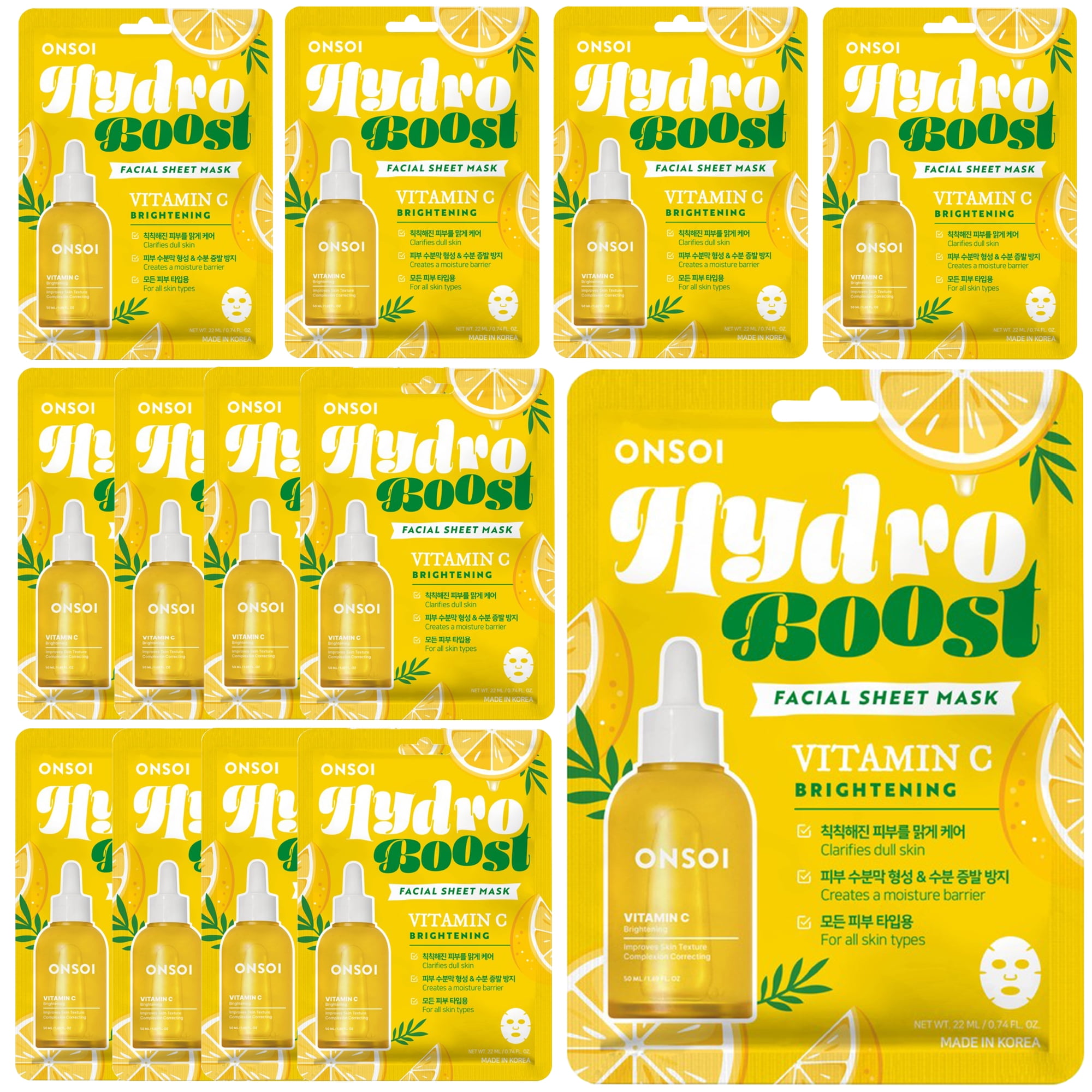 Innerest 12 PK ONSOI Hydro Boost Face Masks Skincare Korean Skin Care ...