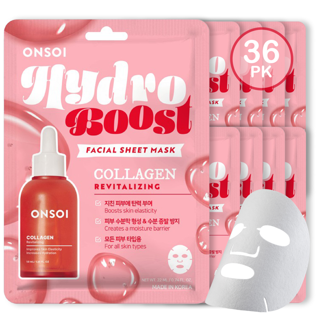 Innerest 36PK ONSOI Hydro Boost Moisturizing Face Masks Skincare Korean ...